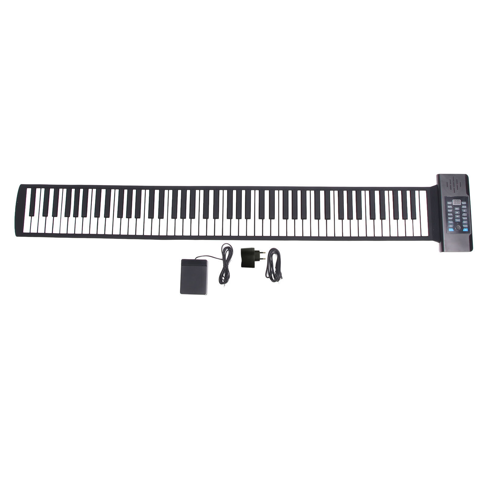 Hand Roll Piano Keyboard 88 Keys Thickened Folding Portable Up 100‑240V EU Plug