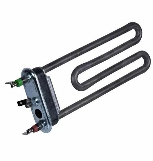 Тэн 1800W, прямой, с отверстием под датчик, L=185 мм, резинка ровная, для Indesit, Ariston, код 815787, 255096, Thermowatt