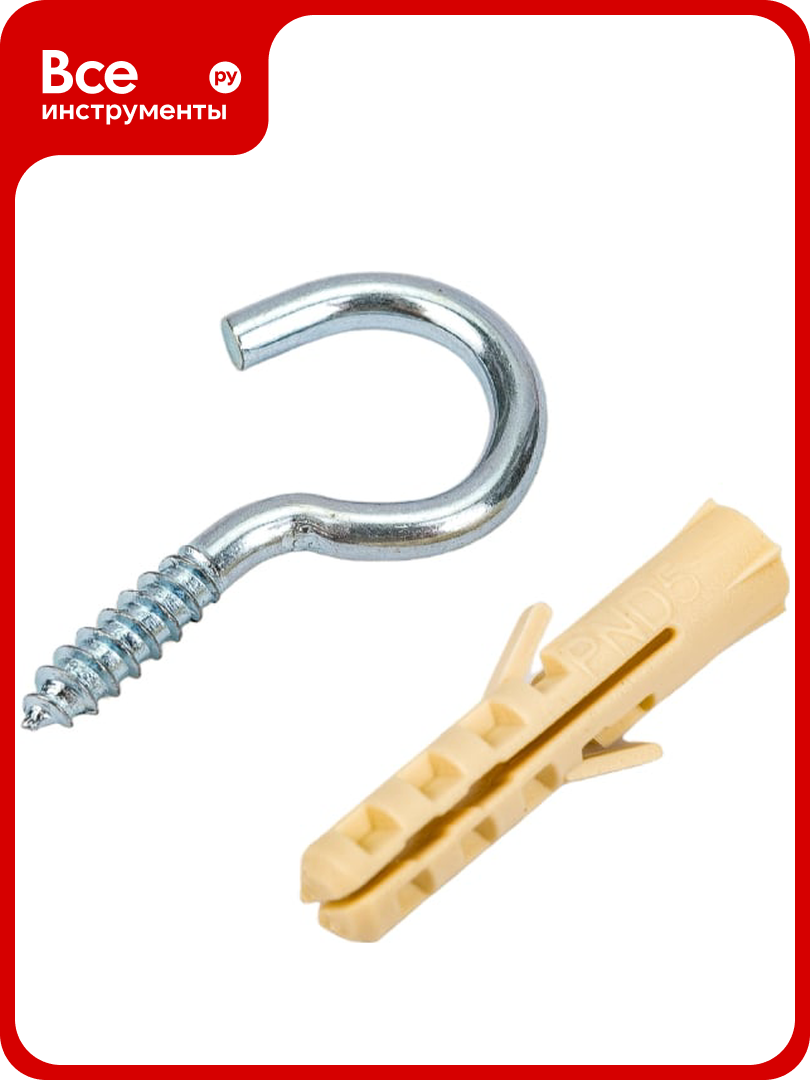 Крюк-шуруп европартнер Zn d3,4хL30 мм 4 шт. 13 1840 1