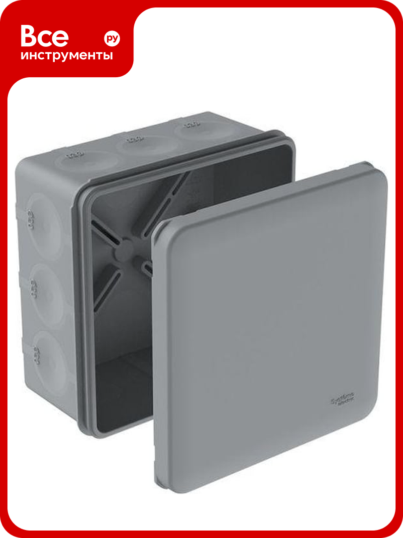 Коробка распределительная Systeme Electric MultiBox IP66 100x100x50 DIY (со стикером) серая SE IMT351981