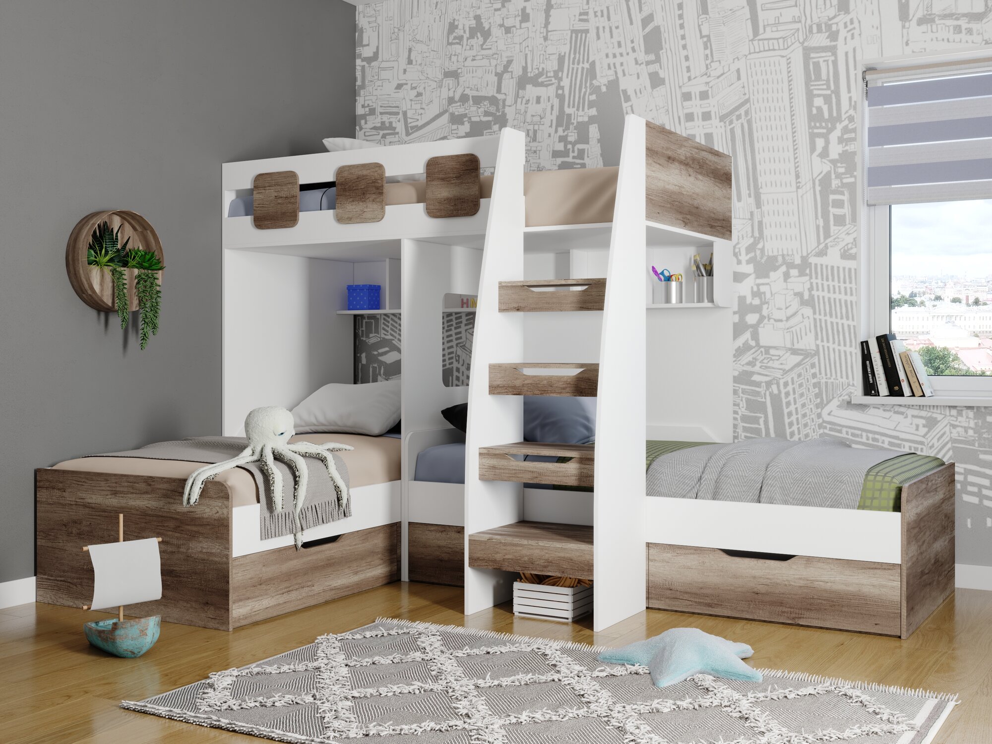 Кровать Династия Kids Династия 193.6 x 291.2 x 174.3 см