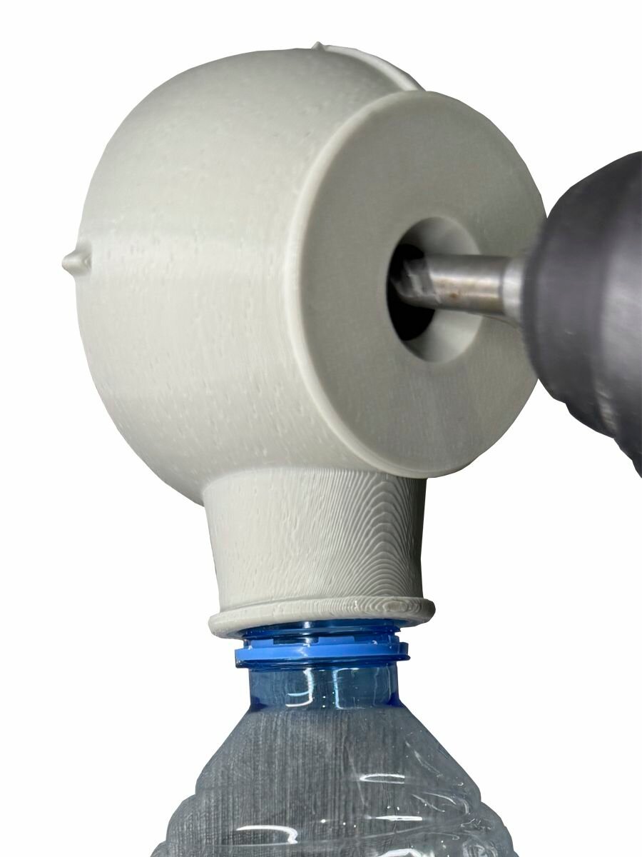 Пылесборник для перфоратора, дрели, шуруповерта с креплением под PET бутылку с набором пылезащитных крышек