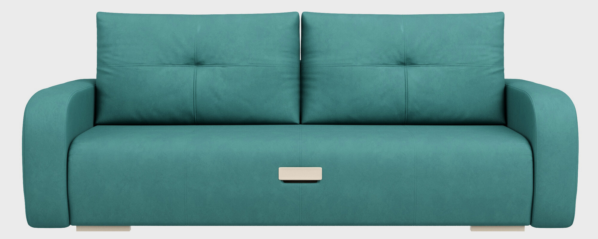 Диван-кровать раскладной PUSHE Энио, микровелюр, зеленый, Simple 22