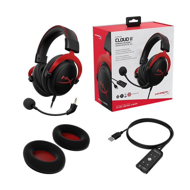 Проводные наушники HYPERX KHX-HSCP-RD black/red
