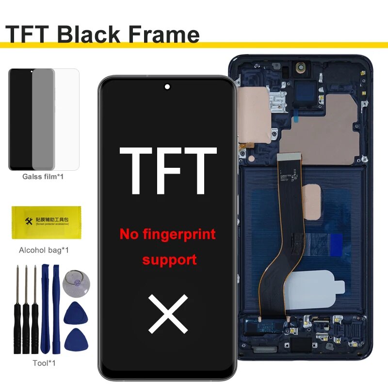 Супер Amoled для Samsung Galaxy S20 Plus G985 G986 ЖК-дисплей с цифровым TFT Black Frame