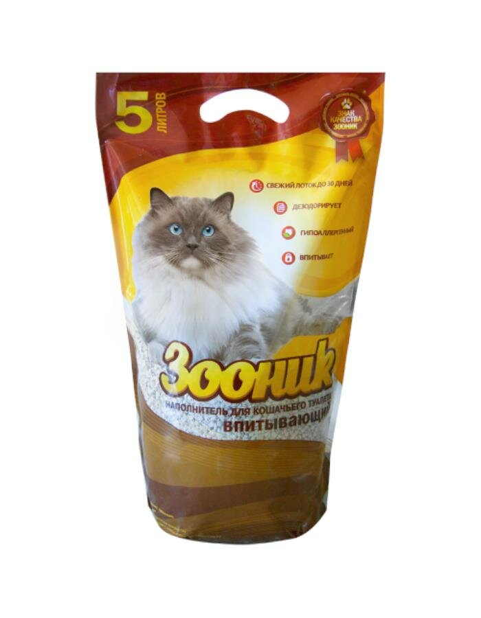 Наполнитель для кошек Зооник Впитывающий 4х5л