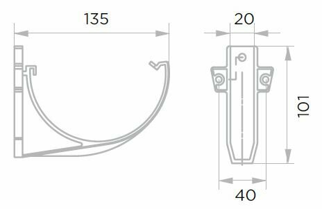 Кронштейн желоба, 5 шт, цвет белый, крепление для водостока, держатель для водосточной системы ПВХ