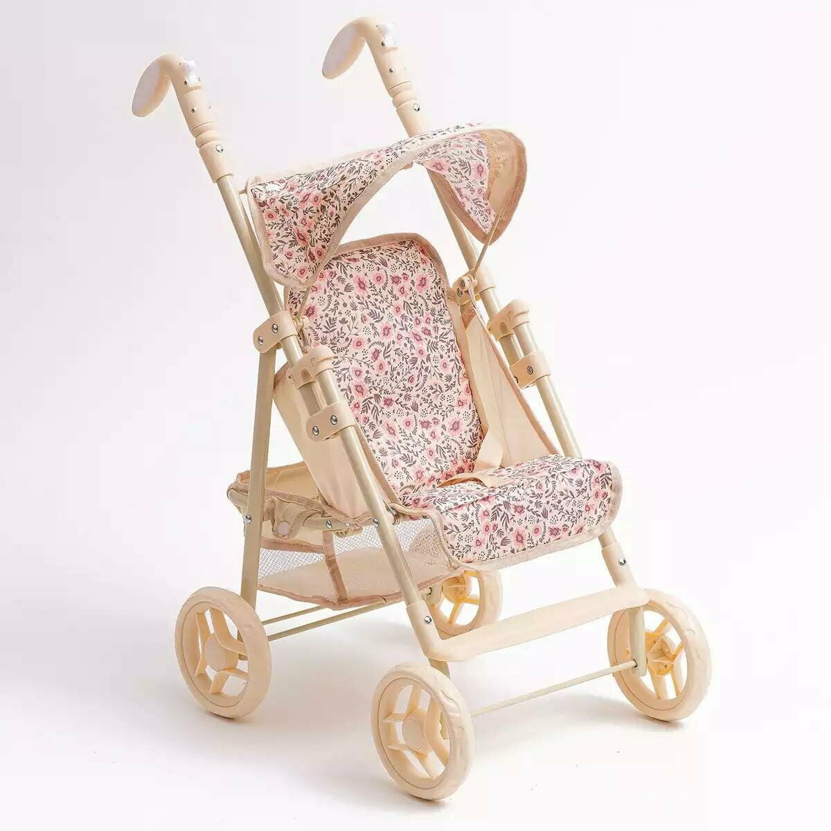 Коляска кукольная КНР прогулочная, нижняя корзина, 2 положения