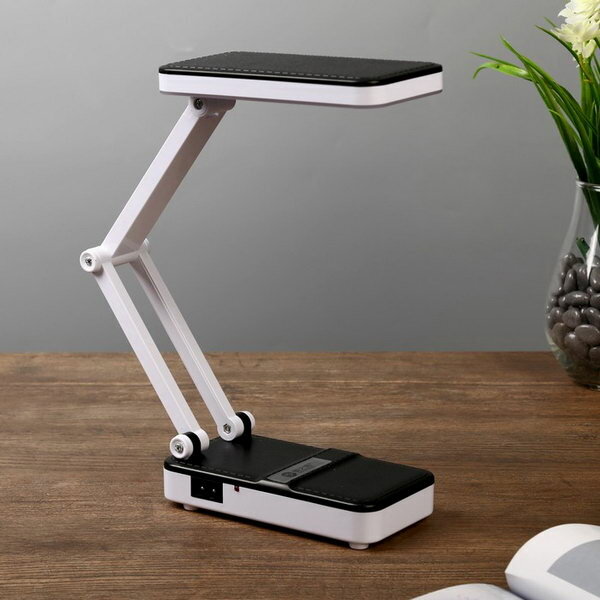 Лампа настольная "Трансформер" 2 режима LED 4Вт черный 14х7.5х5.5см