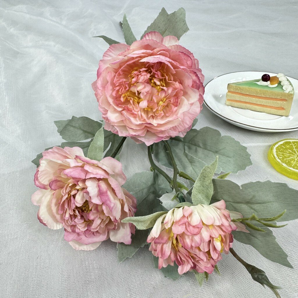 Silk paeonia suffruticosa свадебное украшение цветок с элегантным дизайном для фотографов и сцен праздника розовый