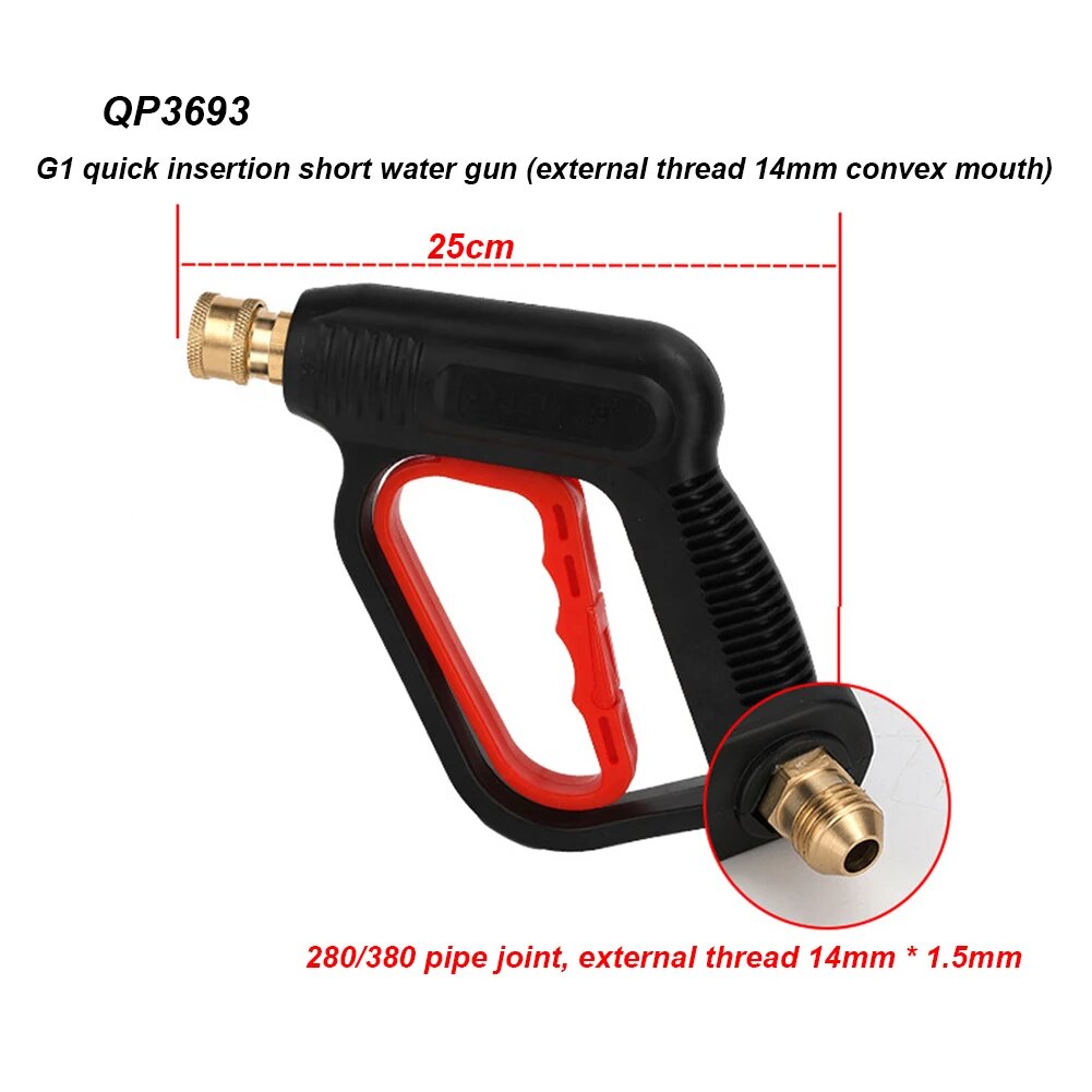 G1 Пистолет для мойки автомобилей, насадка-распылитель, очиститель высокого давления для авто, дома, сада, чистка, мытье, внешняя резьба 22, внутренняя 22 14 мм, QP3693