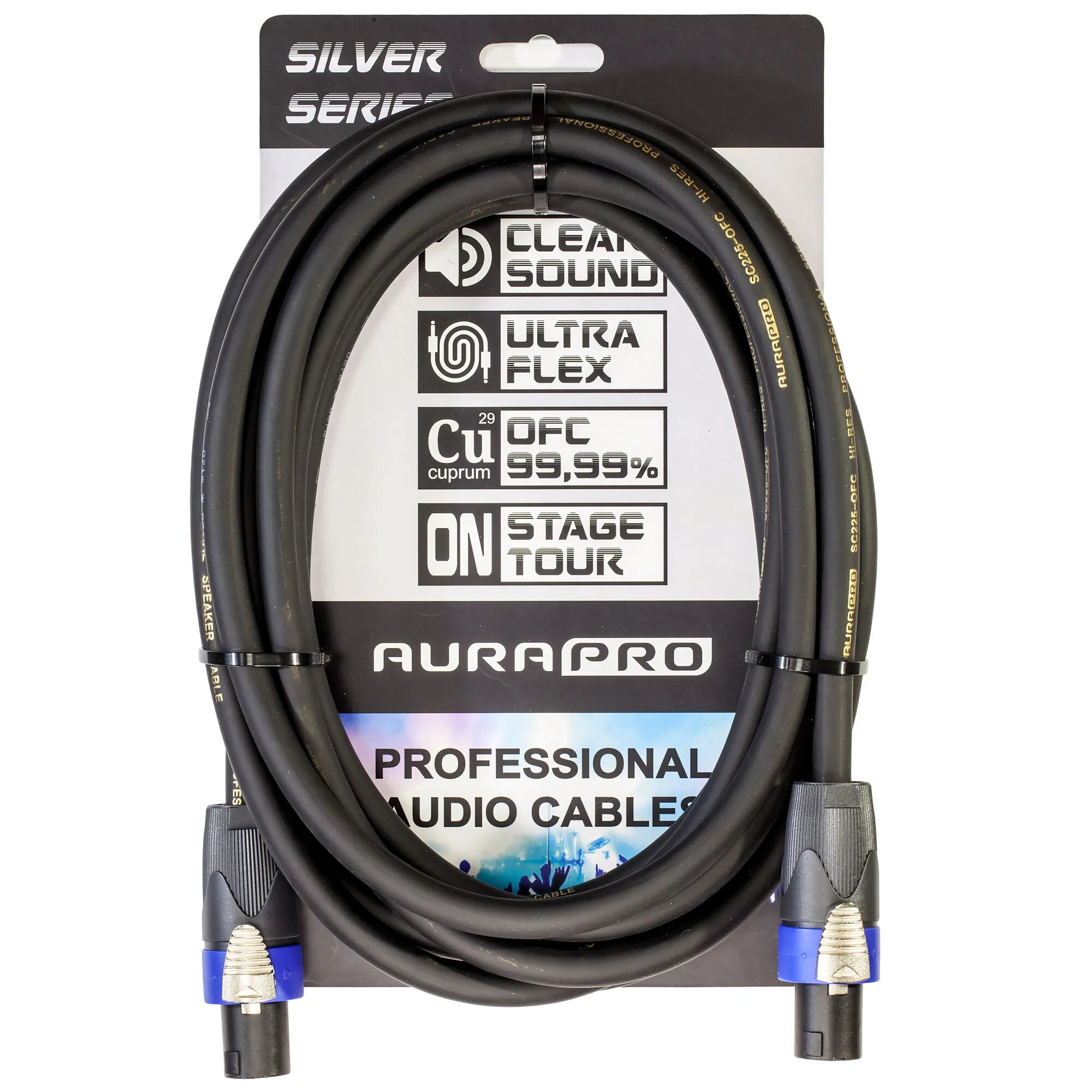 Профессиональный акустический кабель AuraPRO SLV-225-SP/SP-5m