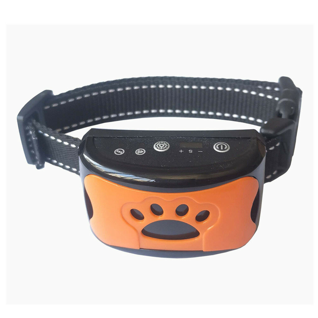 Ошейник для собак intelligent rechargeable dog training collar с автоматической вибрацией и водонепроницаемым дизайном, оранжевый