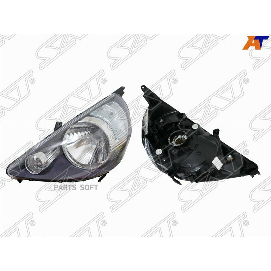 Фара HONDA FIT 01-07 5D черная от официального дистрибьютора, SAT, артикул ST2171153BR