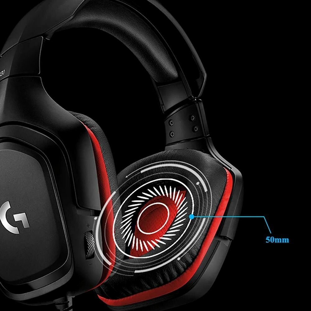 Игровая гарнитура Logitech G331 проводная для ПК с настольным микрофоном