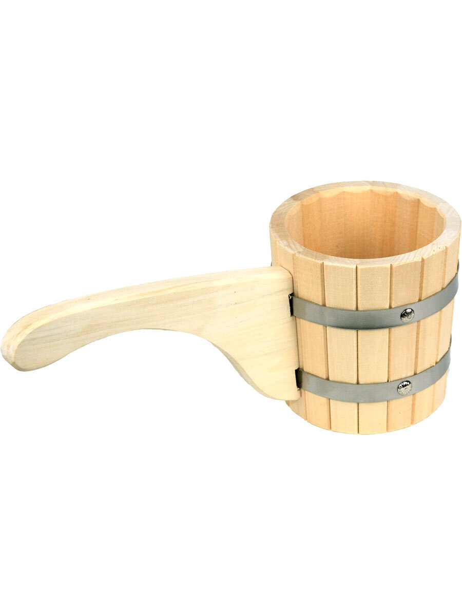 Ковш-черпак "Суши Веник", №3, наборный, деревянный, фигурная ручка, 1л