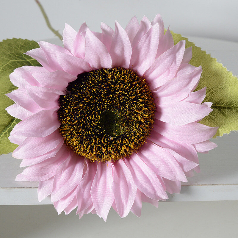 Декоративный цветок "Большой подсолнух", розовый, в европейском стиле