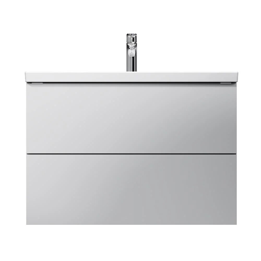 Тумба под раковину без столешницы AM.PM Gem 80 подвесная, 2 ящика, белый глянец