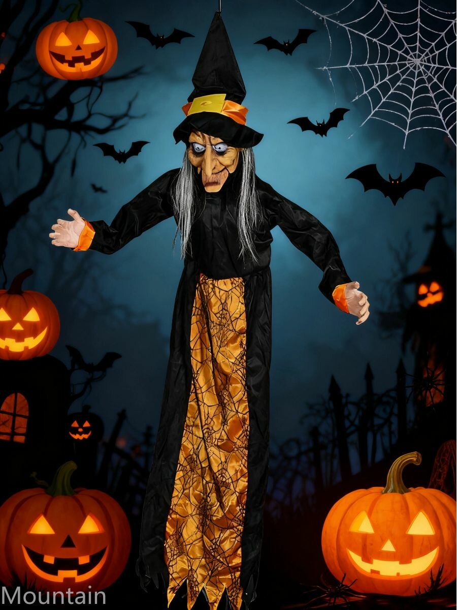 Реквизит с голосовой активацией ведьмы на Хэллоуин