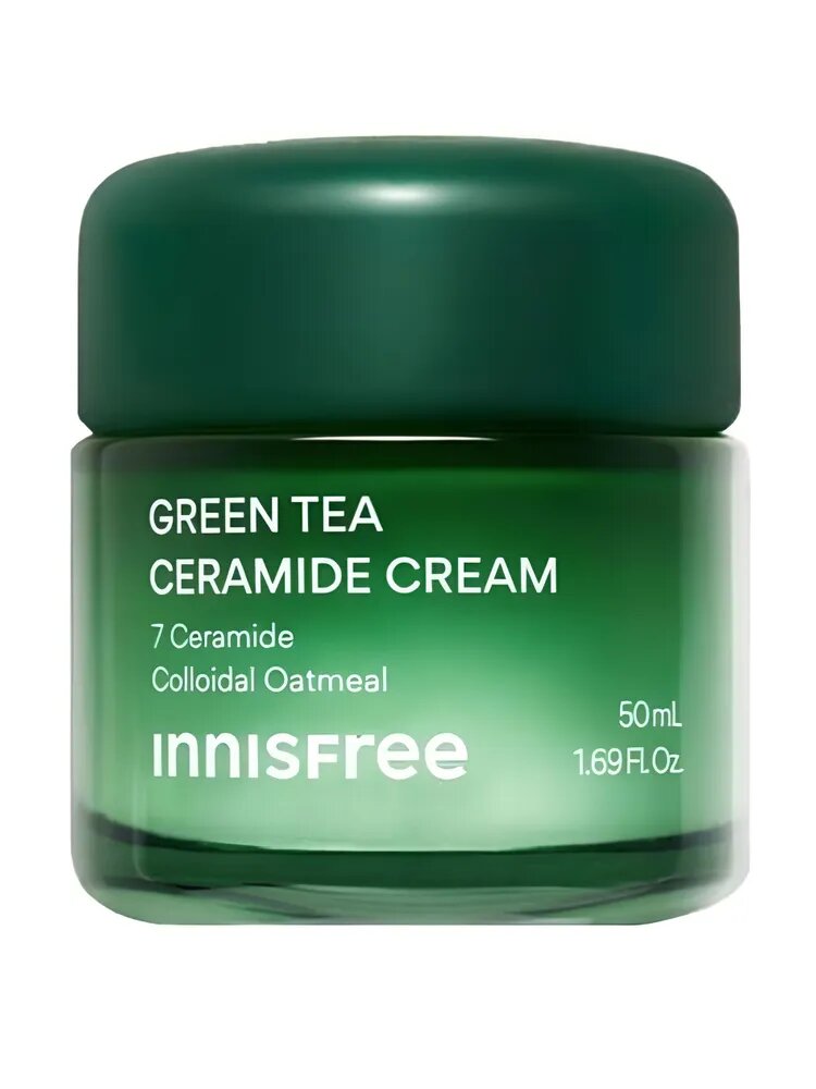 Защитный крем Innisfree "Green Tea Ceramide", с керамидами, зеленый чай, 50мл