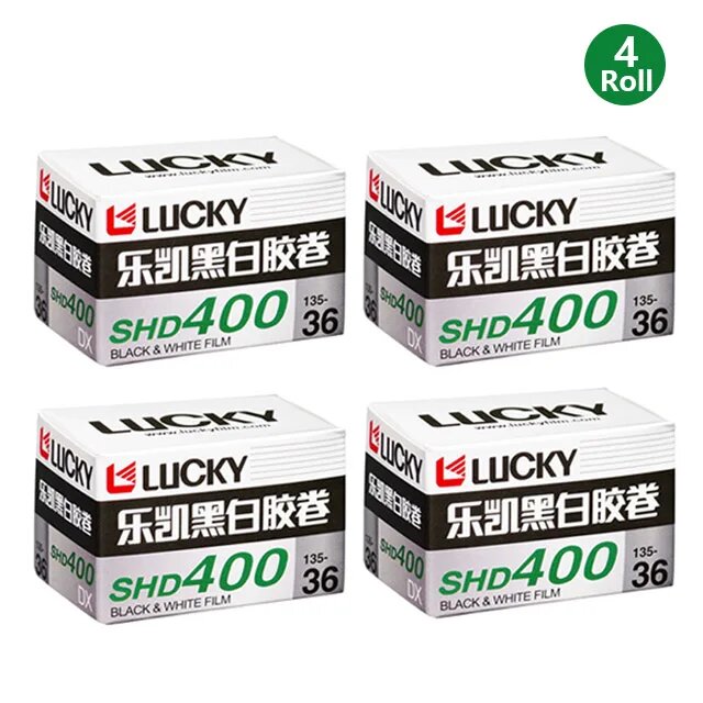LUCKY SHD400 черно-белая пленка 36 листов, 4 рулона