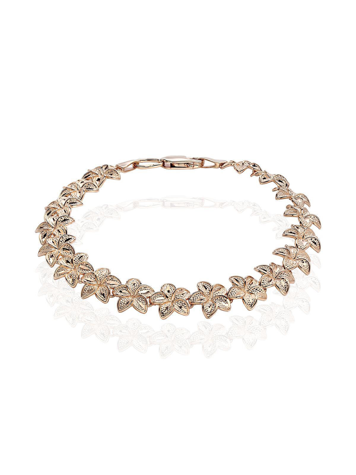 Браслет-цепочка, красное золото, 375 проба