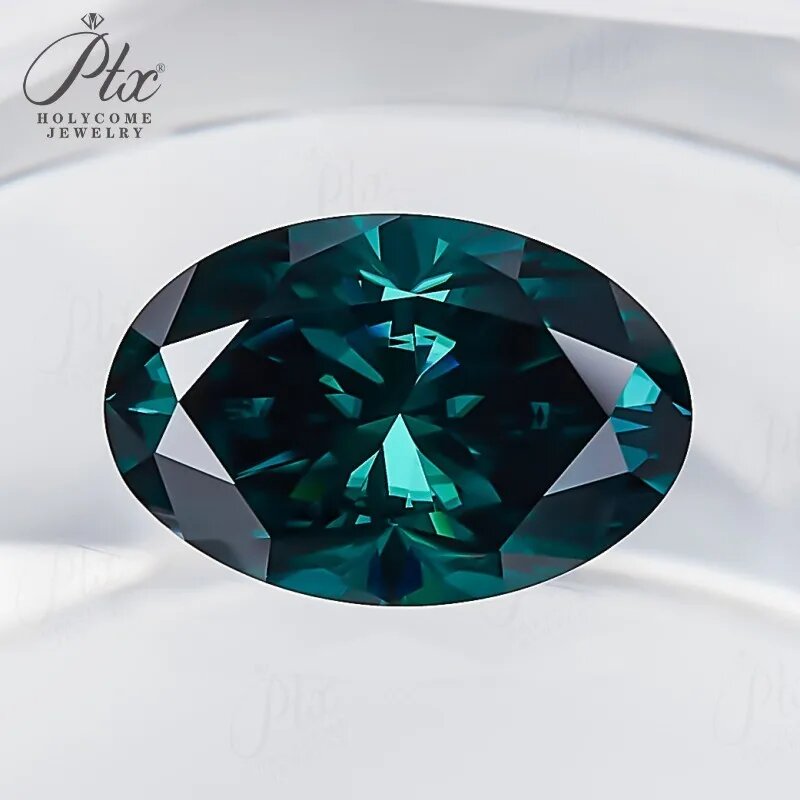 Holycome Jewelry муассанит овальный зеленый 0.1-18 карат 3x5mm-0.3ct