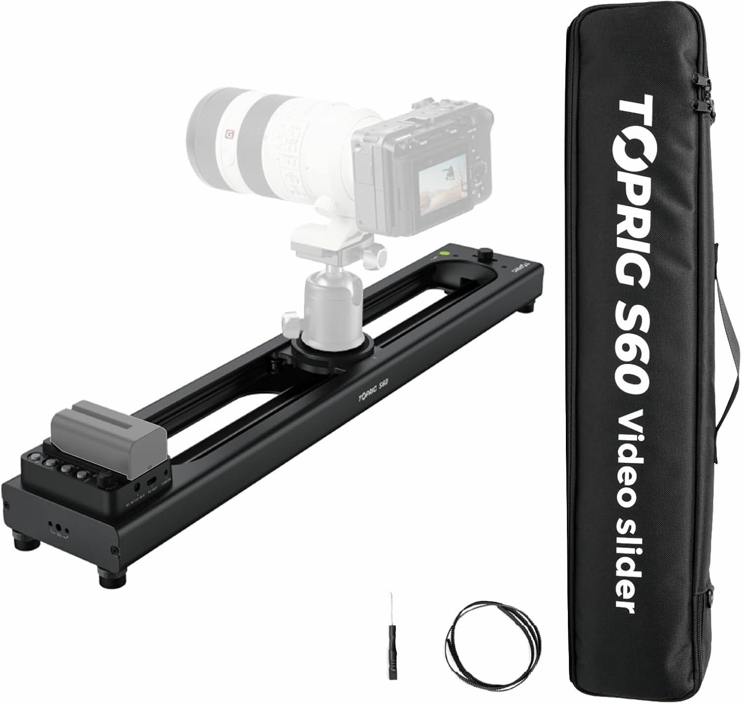 Моторизованный слайдер камеры Accsoon TopRig S60, приложение Wireless Control Carbon Support IME Lapse Photography