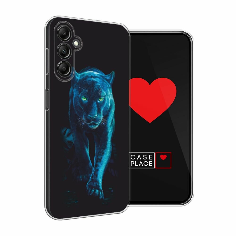 Чехол на Samsung Galaxy A15 / Самсунг А15 с принтом "Пантера в лунном свете" — фото 1