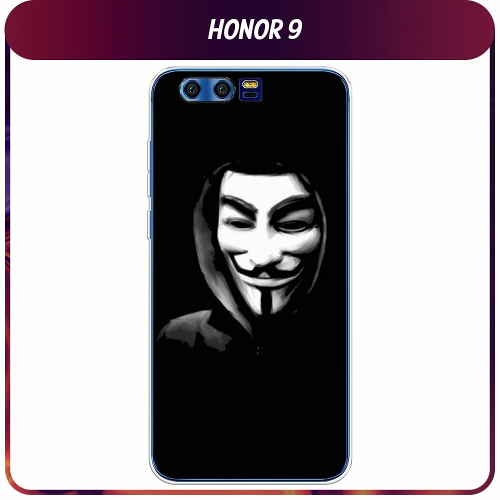 Силиконовый чехол на Honor 9 / Хонор 9 с принтом Анонимус