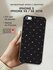 Чехол на Apple iPhone 5/5S/SE / Айфон 5/5S/SE с принтом "Черный фон и сердечки"