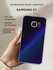 Чехол на Samsung Galaxy S7 / Самсунг Галакси С 7 с принтом "Синий карбон"