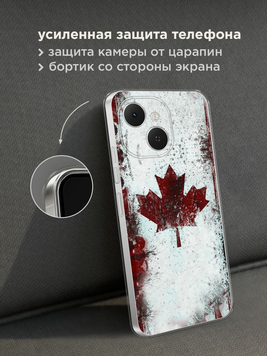 Чехол на Tecno Spark 40C / Текно Спарк 40C с принтом "Канада" — фото 1
