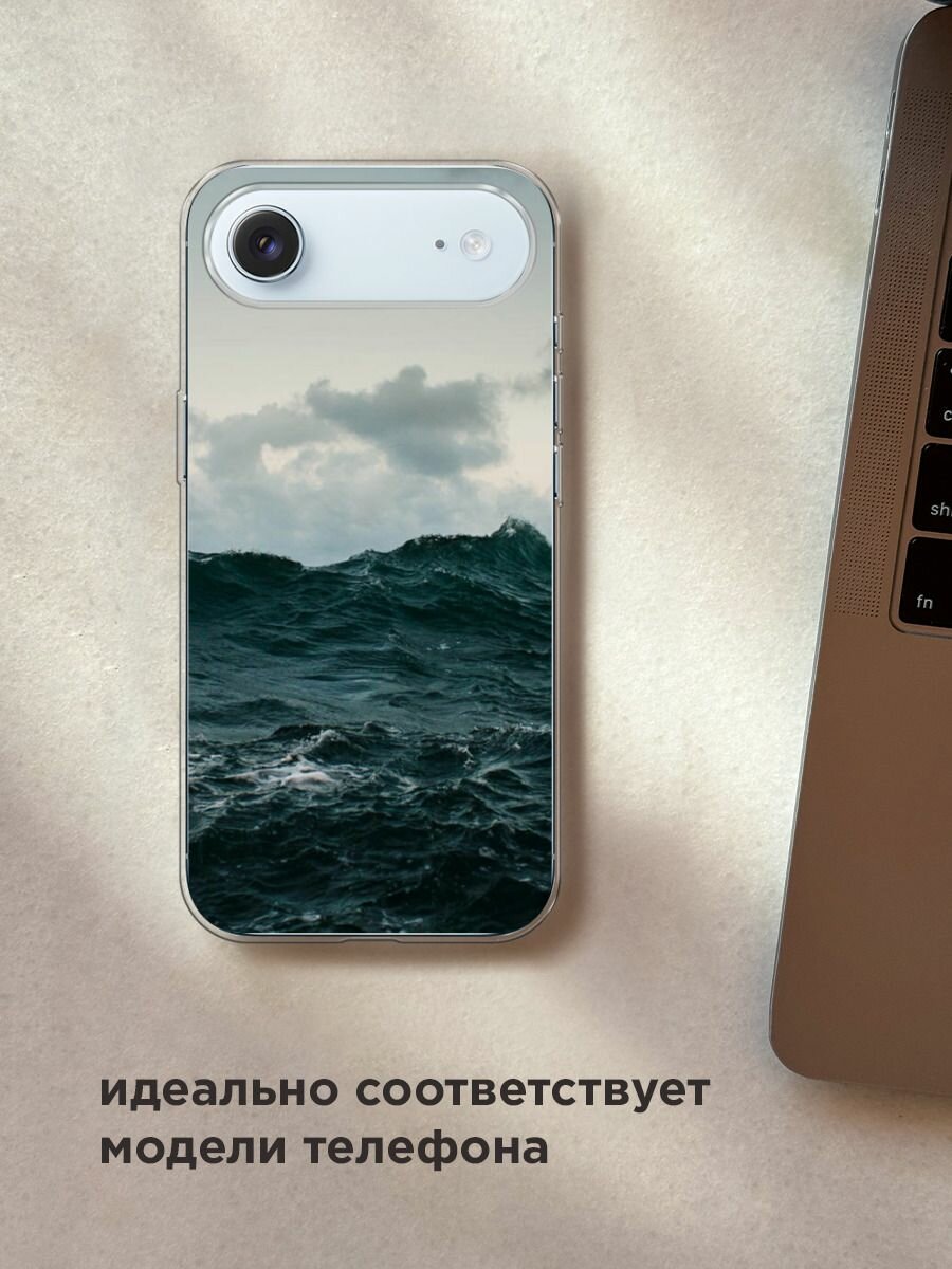 Силиконовый чехол на Apple iPhone Air / Айфон Айр с принтом "Волны 11" — фото 1