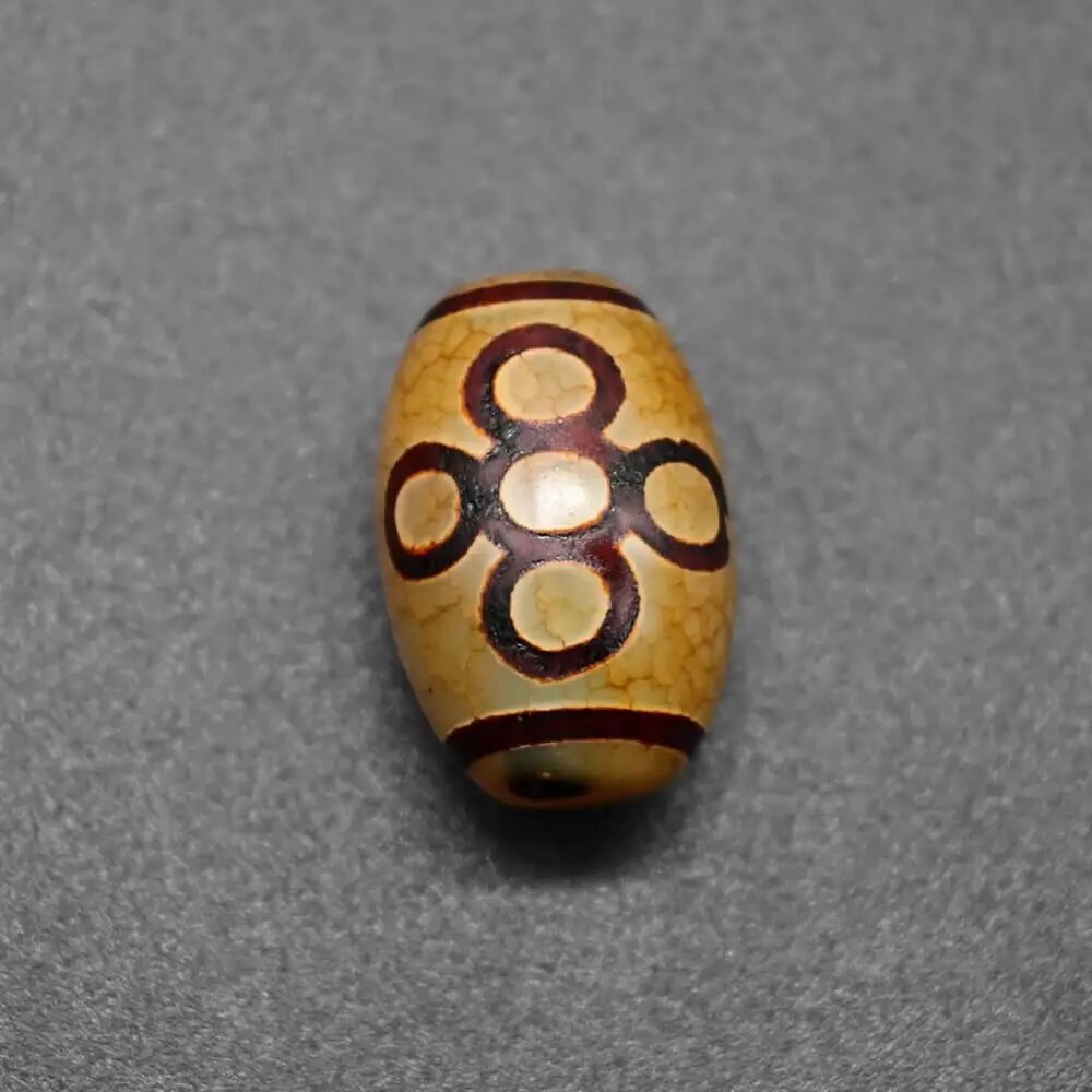 Винтажные бусины Дзи из агата Aura Myria Five Eyes