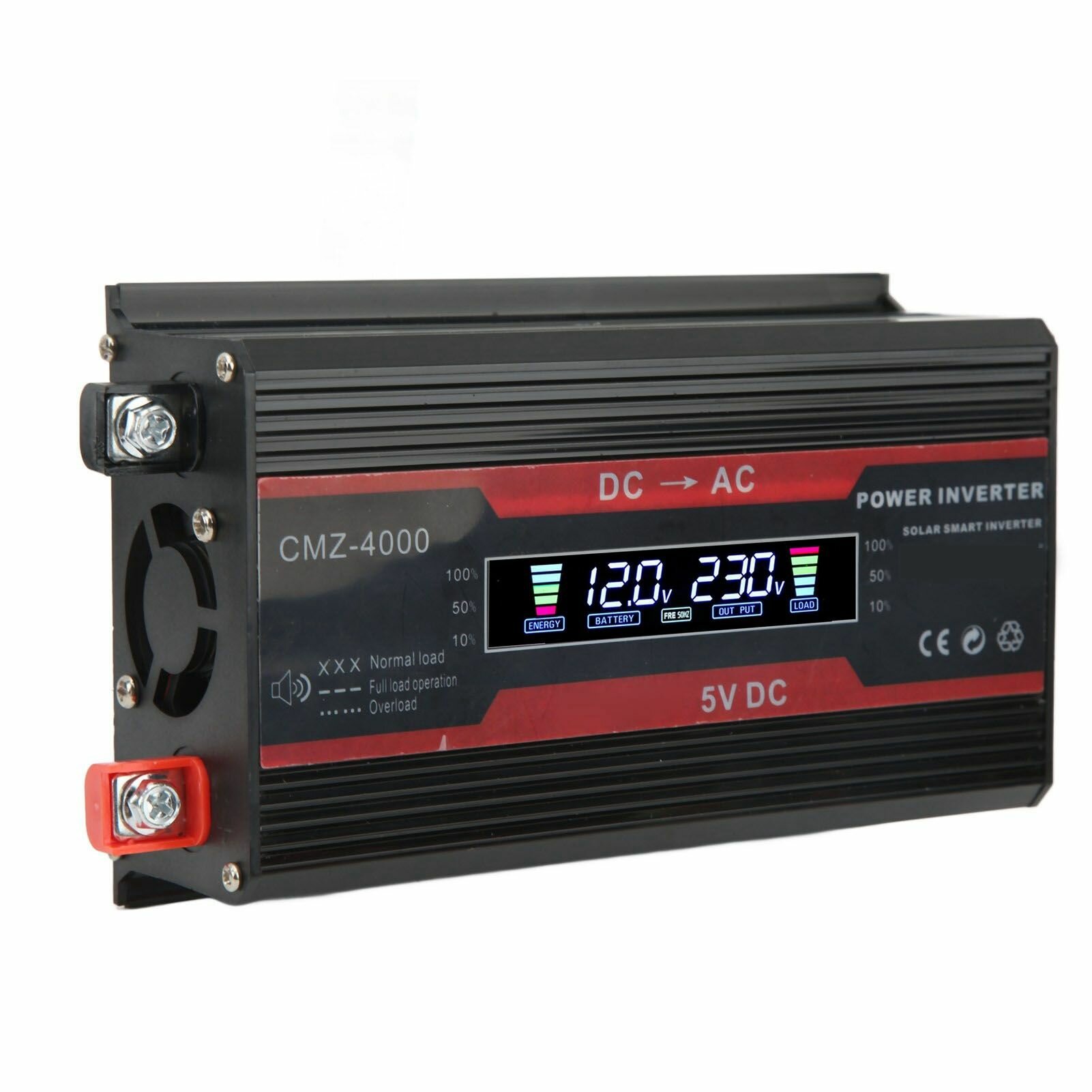 Инвертор 300W Модифицированная Синусоида 12В-230В 2 USB Быстрая Зарядка Цифровой Дисплей Для Авто Кемпинга