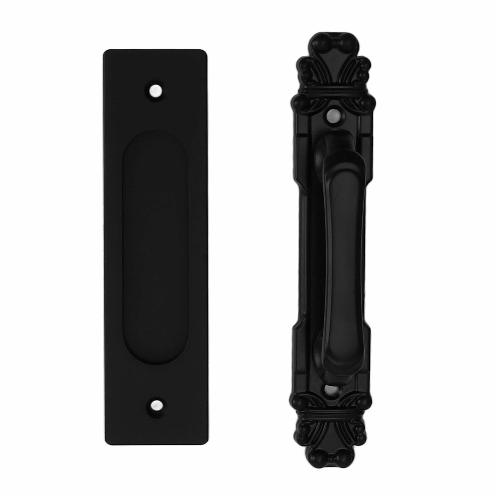 Раздвижные дверные ручки и ручки для сараев, двухсторонний комплект фурнитуры. Простая в установке фурнитура для дверей сарая из алюминиевого сплава для сараев.