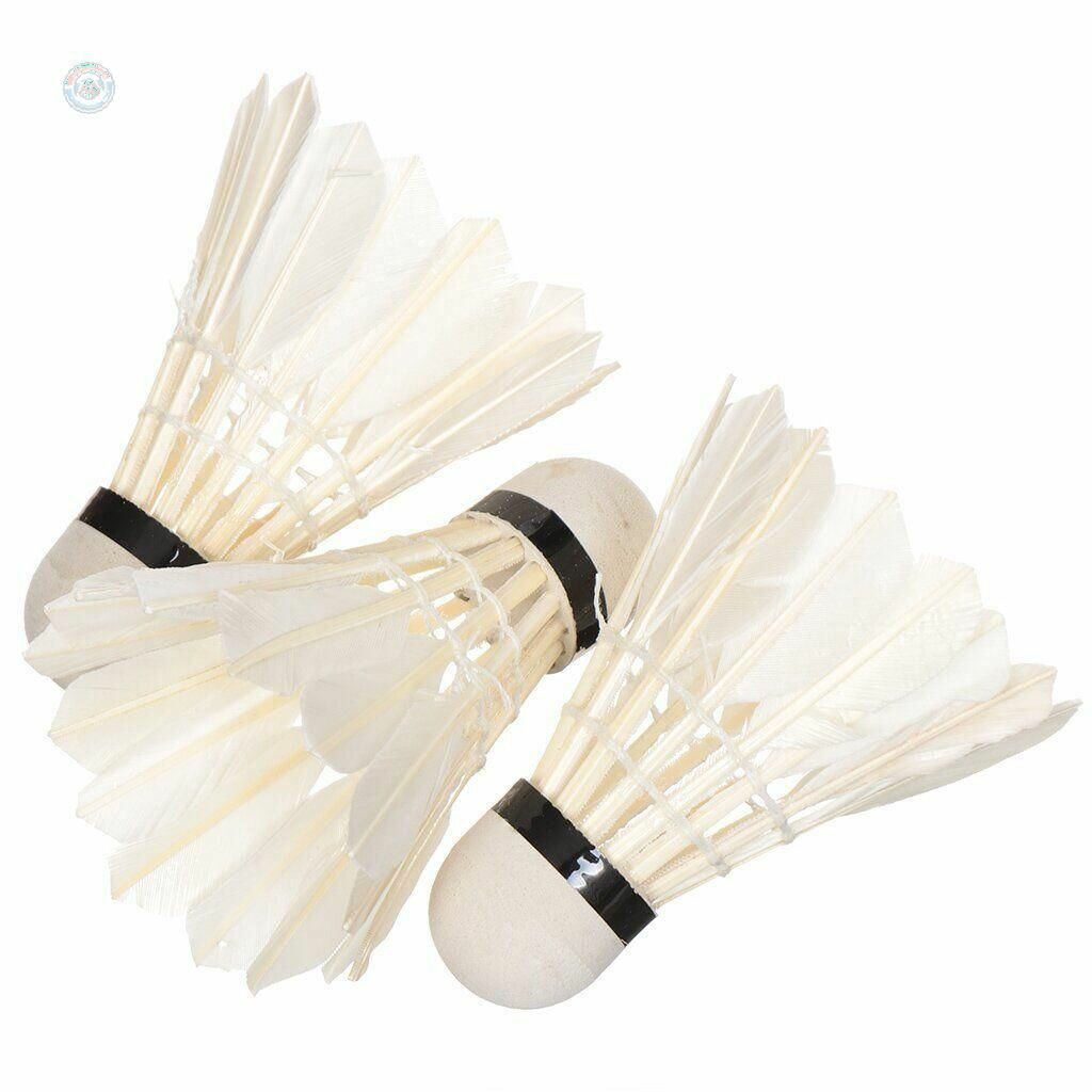 Набор воланов для бадминтона 3 штуки, перьевые, для активного отдыха и долгой игры