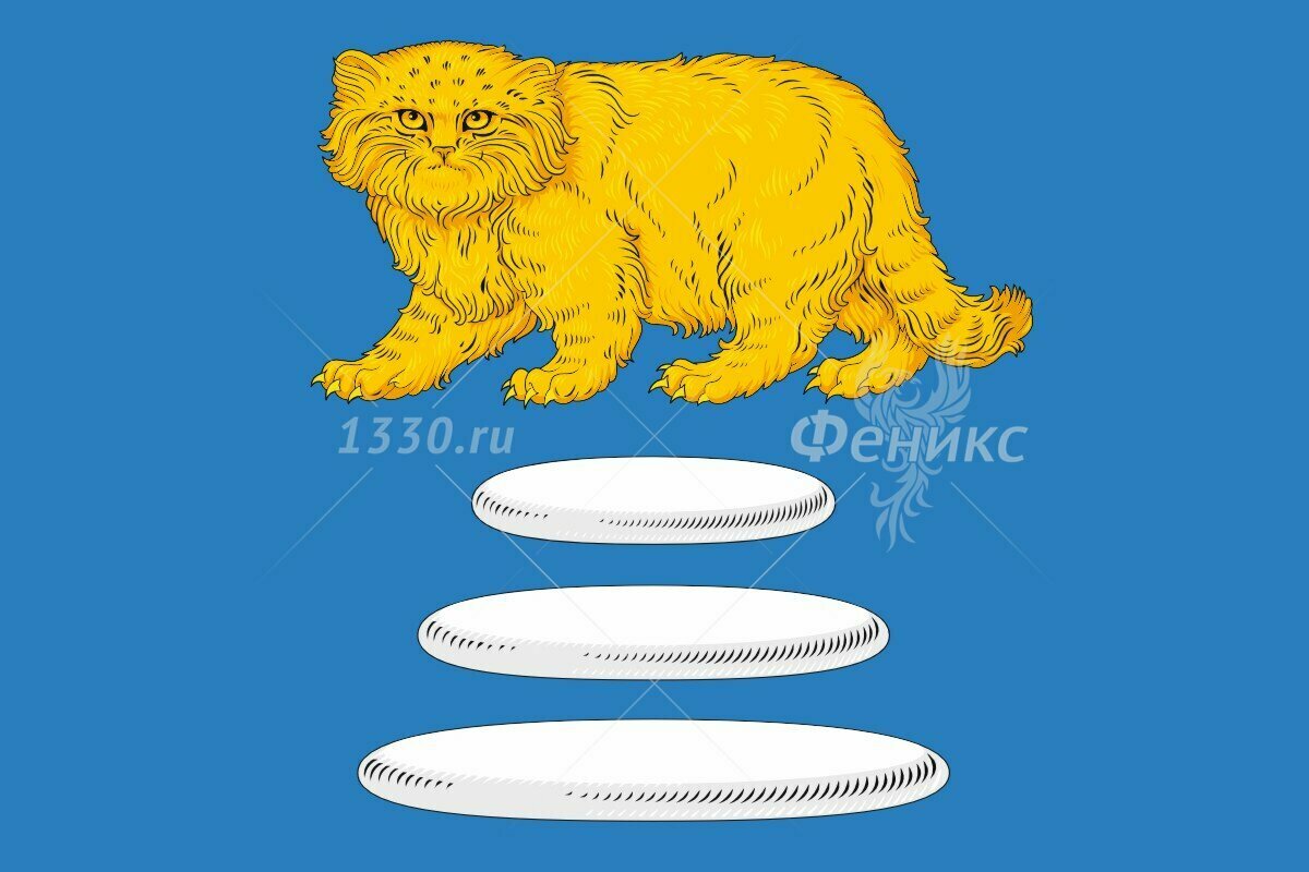 Флаг Сретенского района (Забайкальский край) 135x90 см, таффета