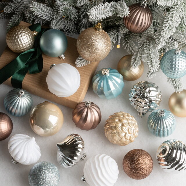 Набор пластиковых шаров Мелисанд: Морозный Рассвет, 6-7 см, 60 шт, Winter Deco, 2000334