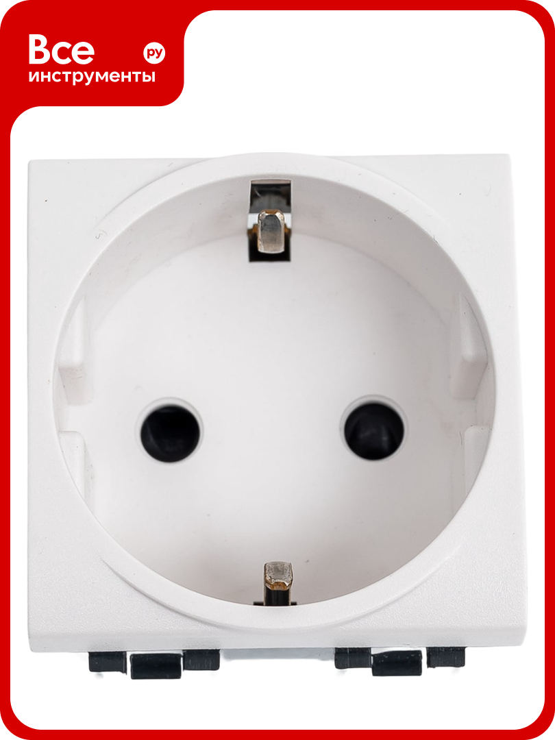 Розетка силовая Bticino Livinglight 2К+З с автоматическими клемами, цвет белый N4141AN, белый