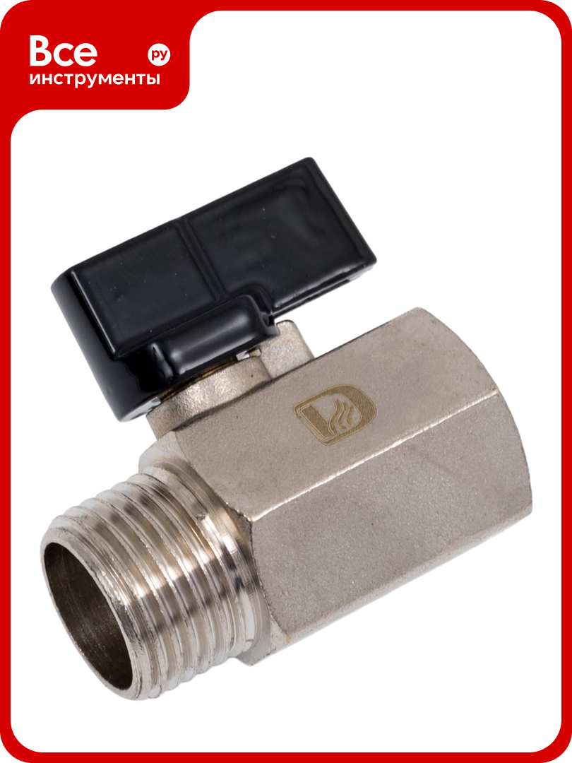 Кран шаровой Damento мини 1/2" В-Н, гайка-штуцер