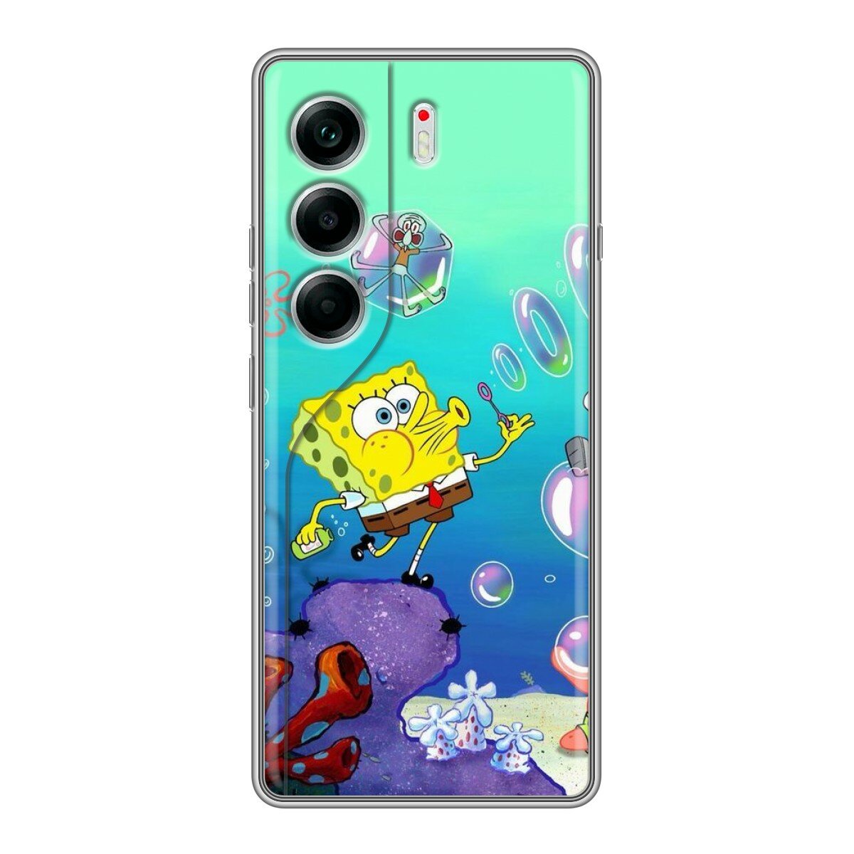 Чехол для Tecno Camon 40 с принтом для детей с Губкой Бобом (Техно Камон 40) — фото 1