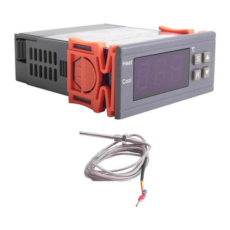 Цифровой температурный контроллер-99-400 градусов PT100 M8 датчик термопары Встроенный термостат 220 В переключатель
