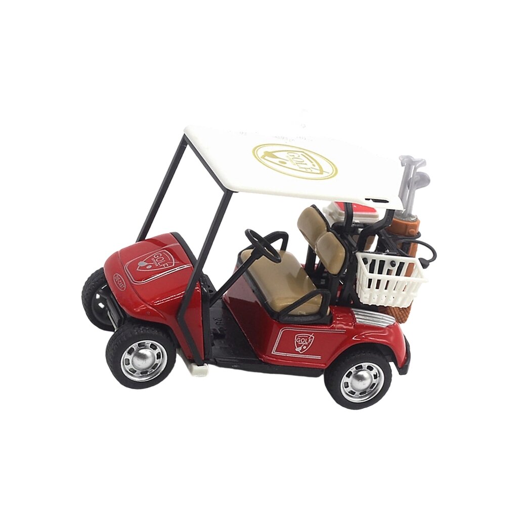 Настольная модель гольф-кара 1: 36 для украшения гольф-кара, функция возврата -красный