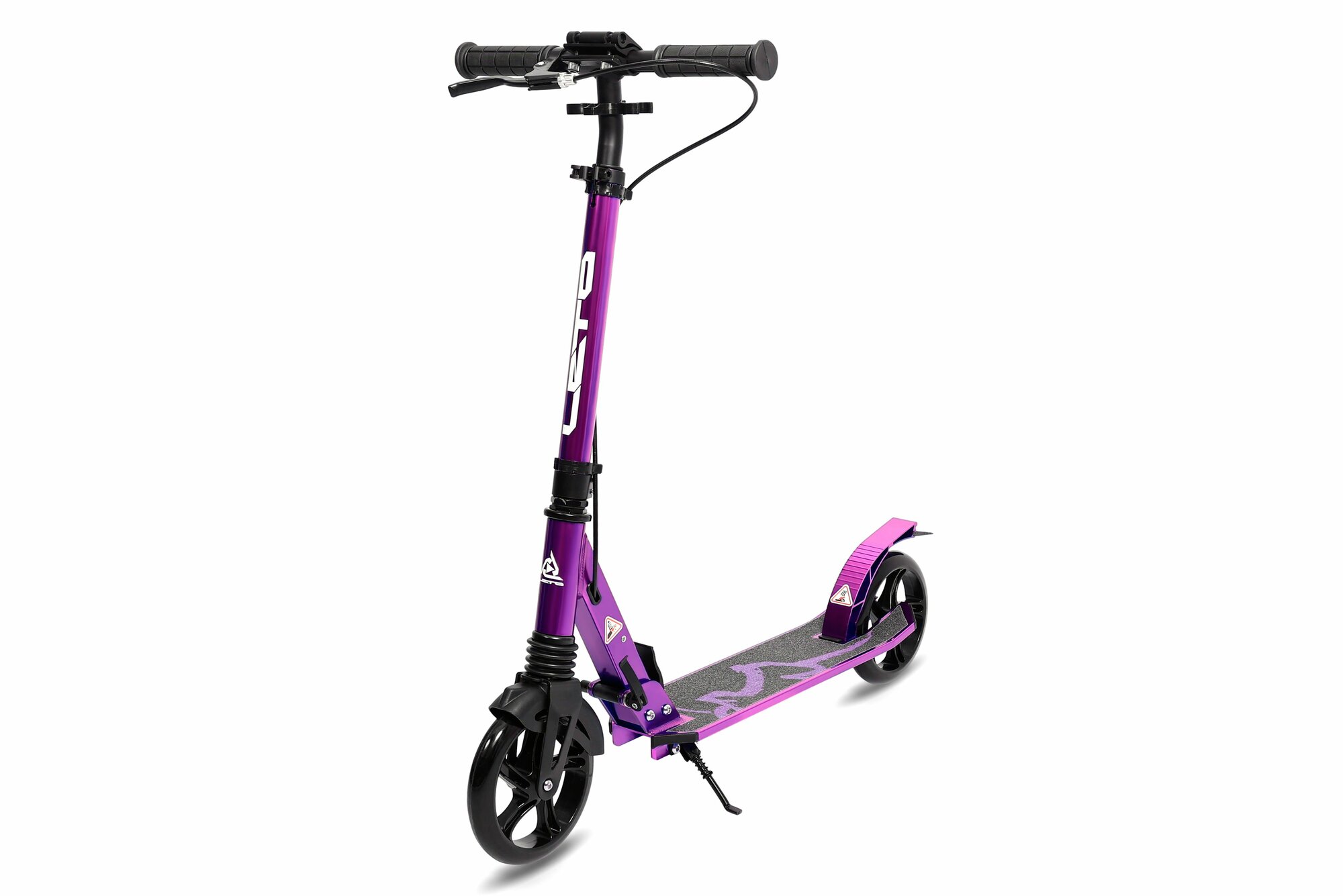 Самокат складной LETO алюм, 180 мм, передний амортизатор, ручной тормоз, до 80 кг