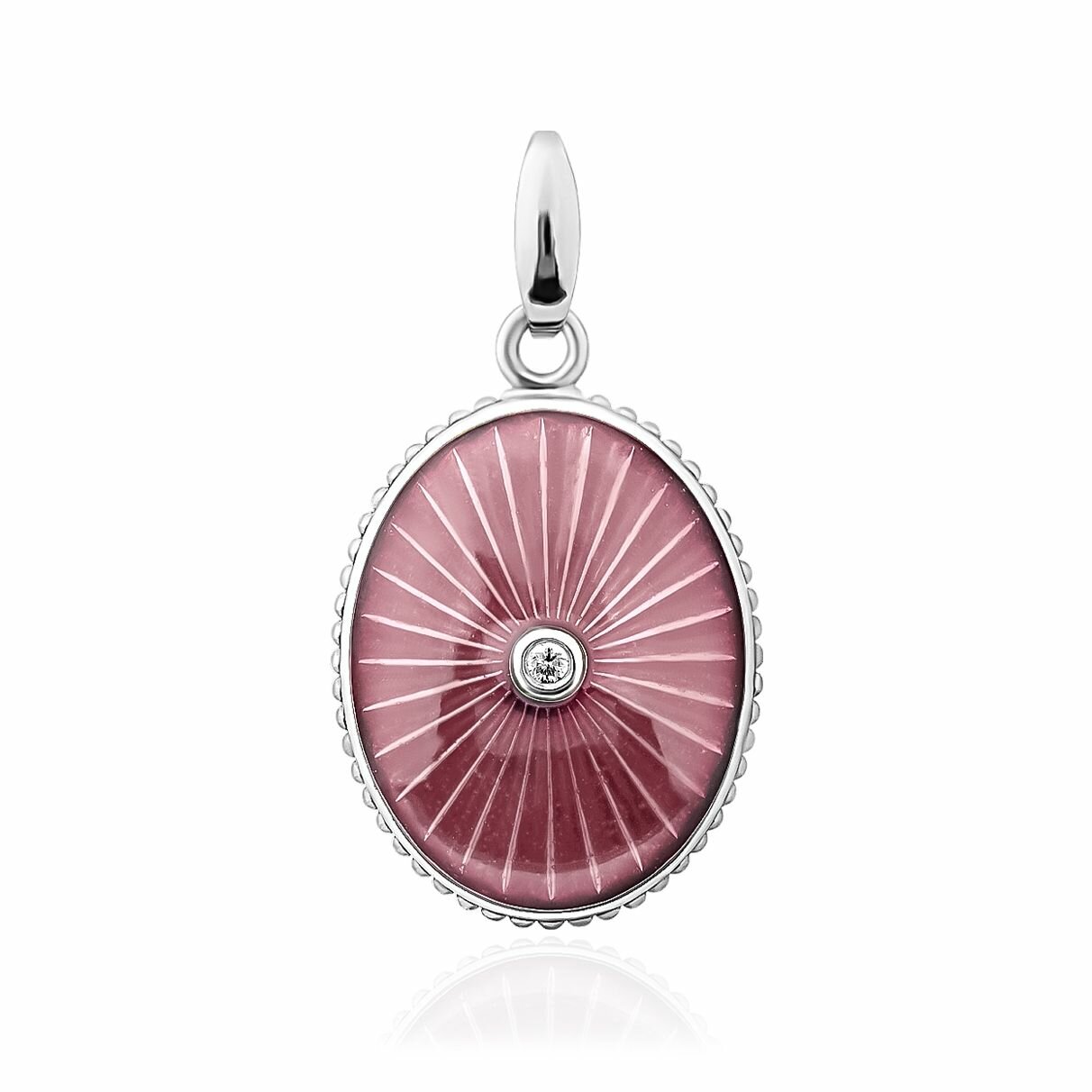 Подвеска, серебро, 925 проба, бриллиант