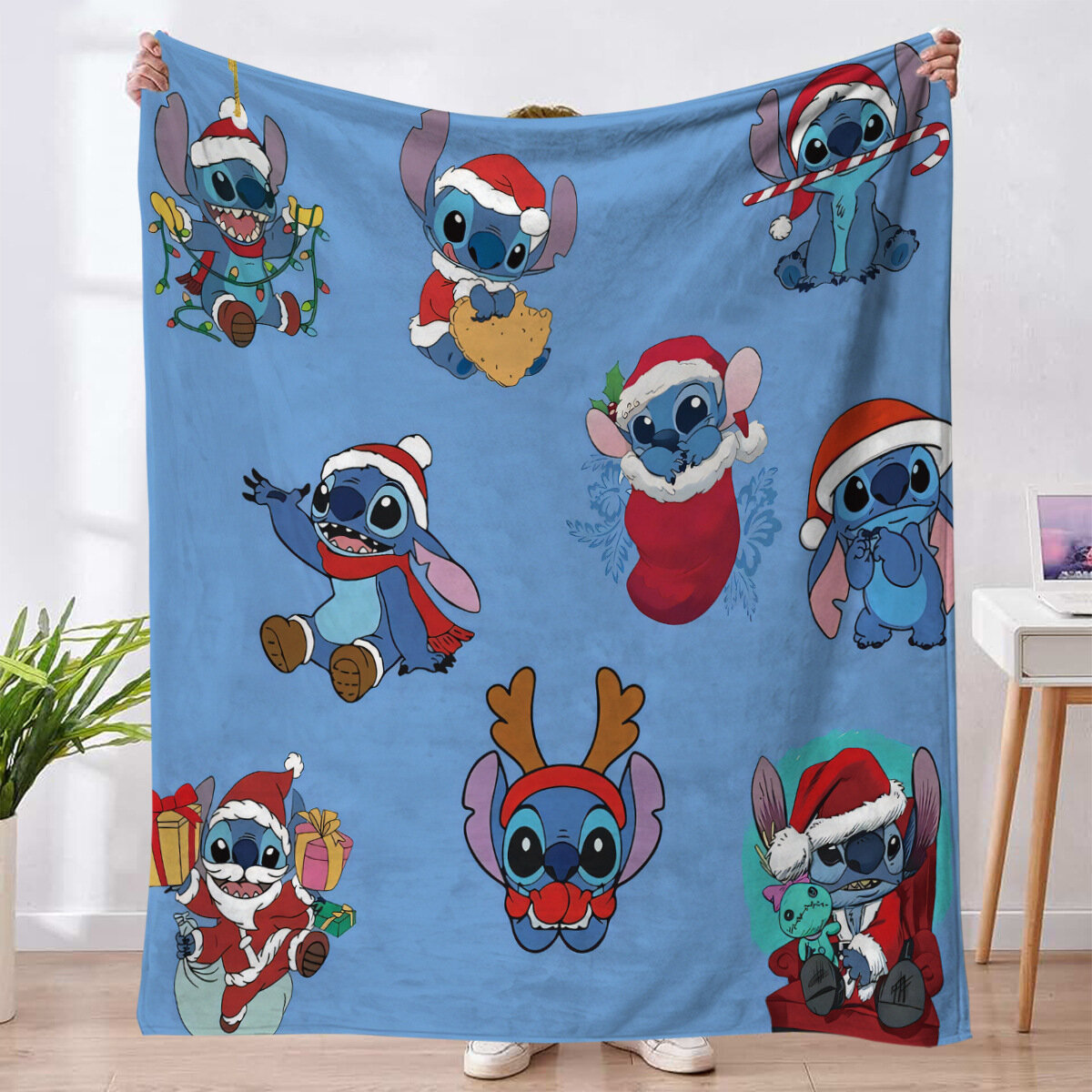 Плед флисовый детский с принтом мягкий и тёплый