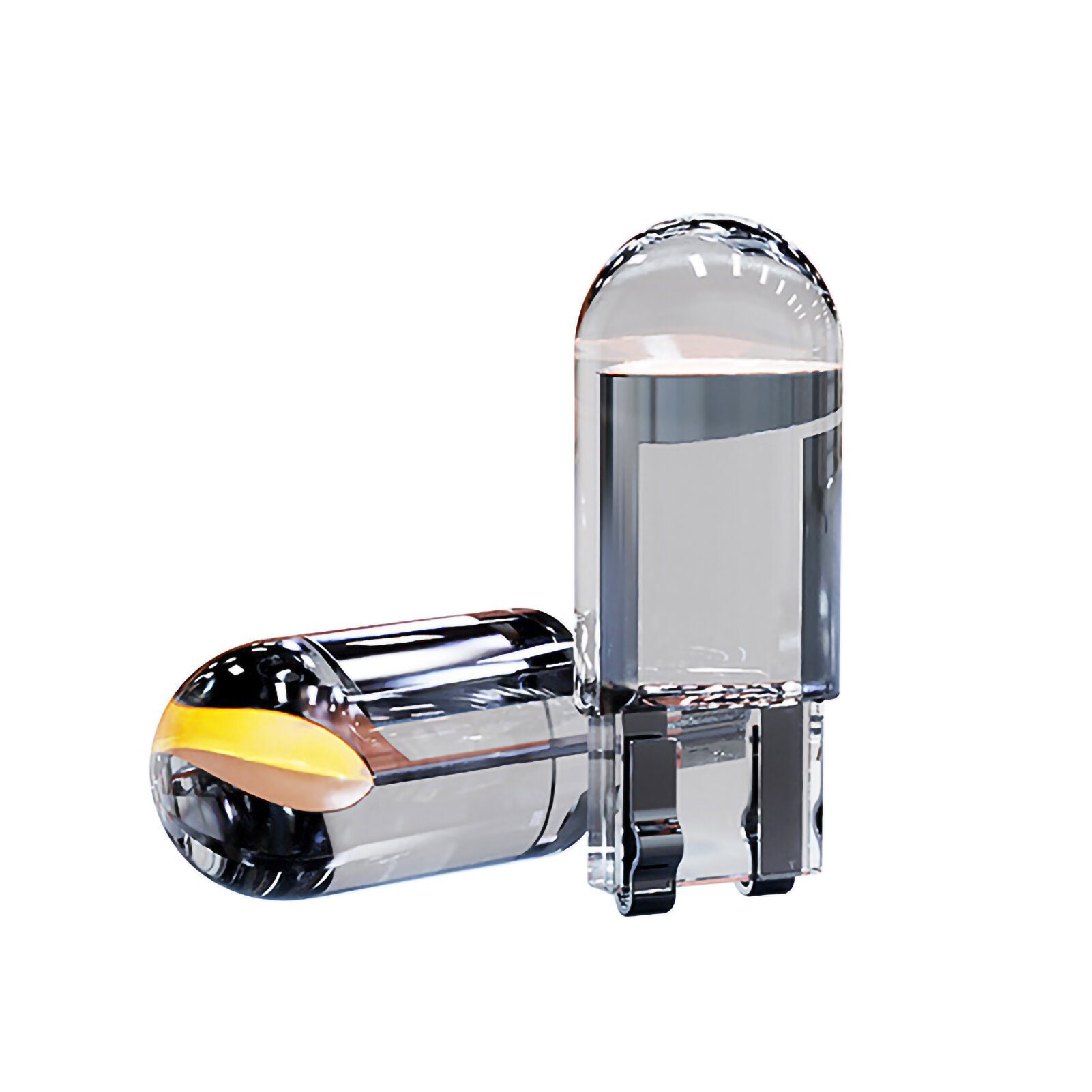 10 шт. парковочных клиновых ламп T10 желтого цвета с хорошей отражающей способностью, акриловые, стильные, высокой яркости для транспортных средств