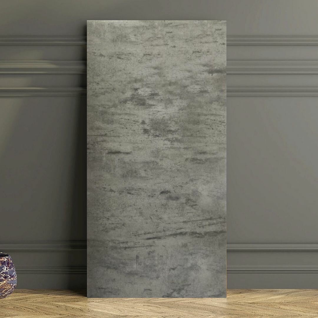 Панель самоклеющаяся 3D "Бетон Чикаго" серый глянец, 30х60см (30шт в уп.)